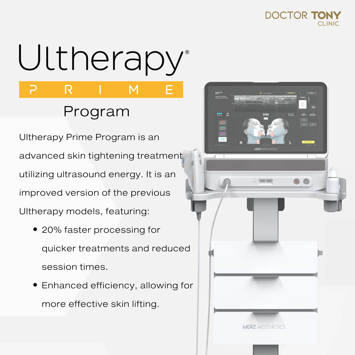 Ultherapy Prime Program 20% faster processing